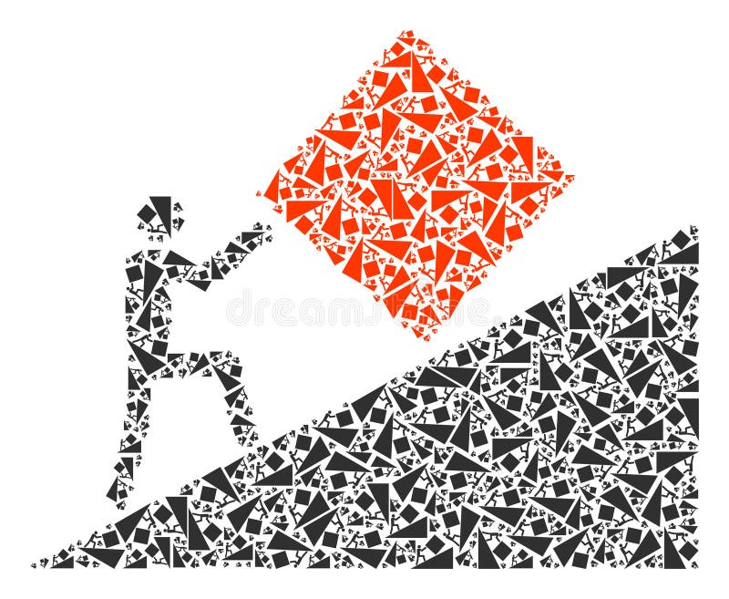 Absurd Work Vector Mosaic of Self Recursion Icons Stock Vector ...