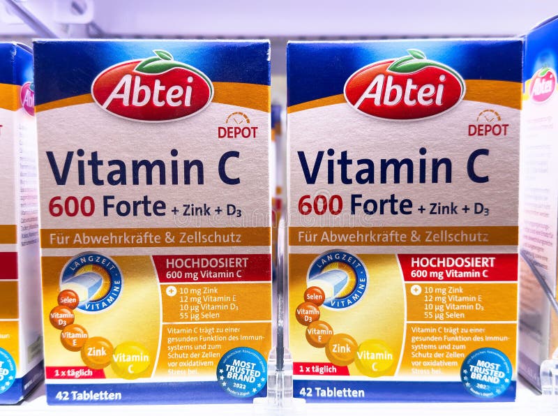 Abtei Vitamin C Depot Tablets with Zinc and Vitamin D3 for Immune ...