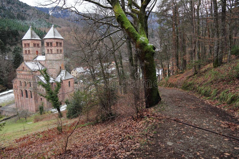 Abtei von Murbach, Elsass stockbild. Bild von christentum - 39032449