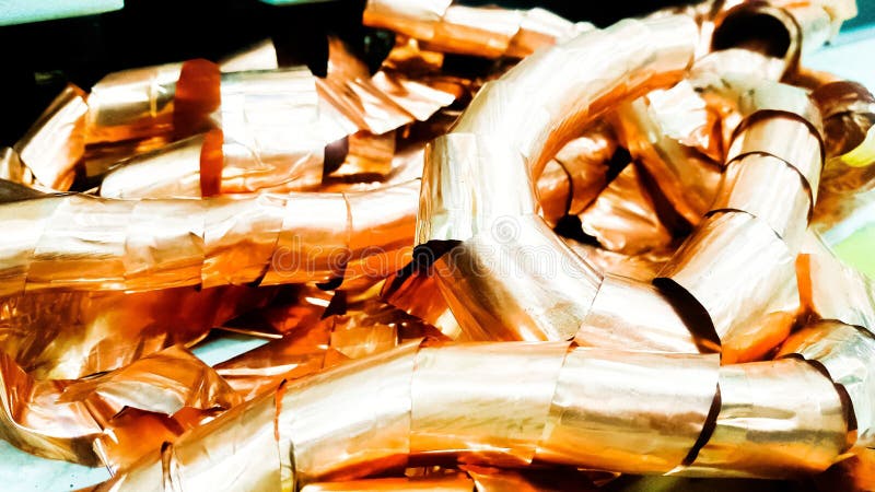 Copper Sheath for Control Cables Stock Image - Image of pipe, work ...