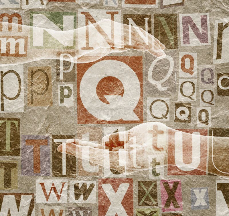 Paper Cut Letter N Old Newspaper Cutouts Creative Crafting Stock Photo ...