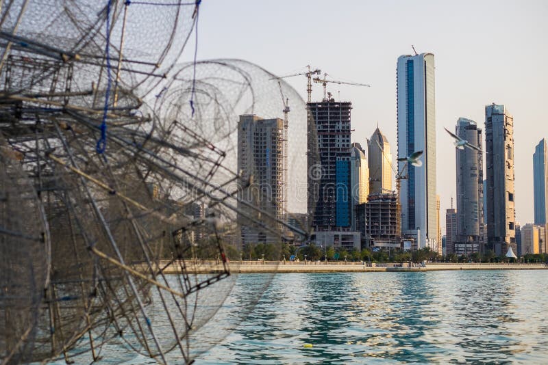 Abu Dhabi Al mina stock photo. Image of architecture - 174953640