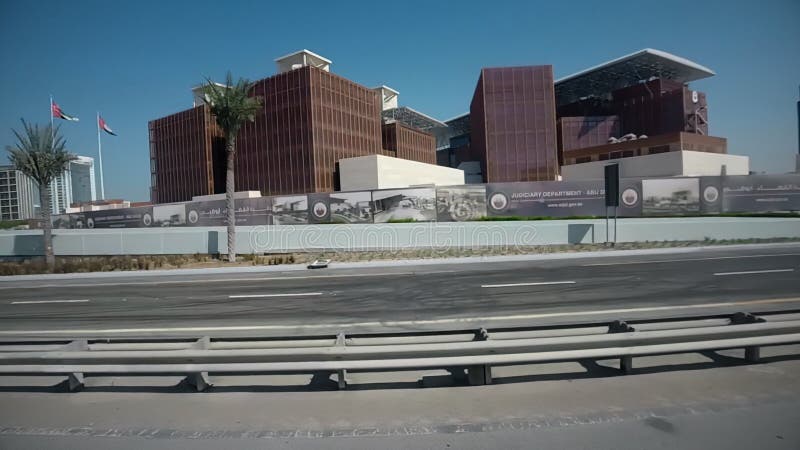 Abu Dhabi Courthouse Facade Stock Footage - Video of administrative ...
