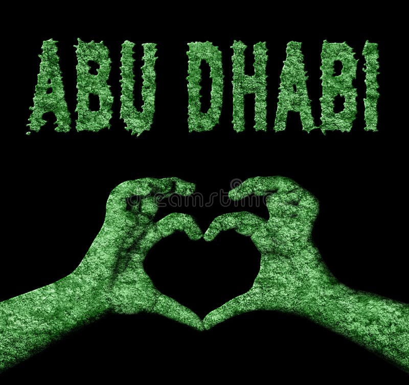 Abu Dhabi Heart Hands Nature Stock Illustration - Illustration of ...