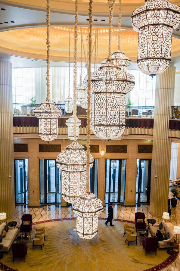 Abu Dhabi. Summer 2016. Bright and Modern Interior Luxury Hotel St ...