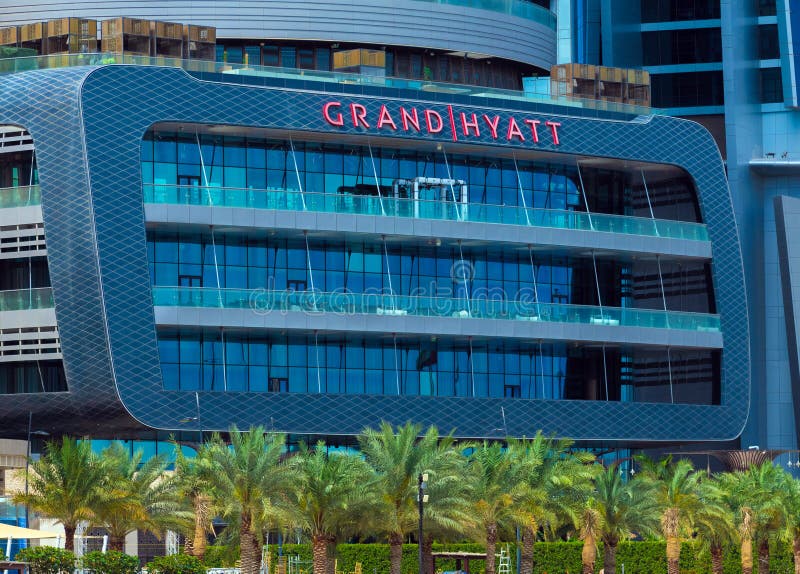 Abu Dhabi, UAE - March 30. 2019. the Grand Hyatt Hotel Editorial Stock ...