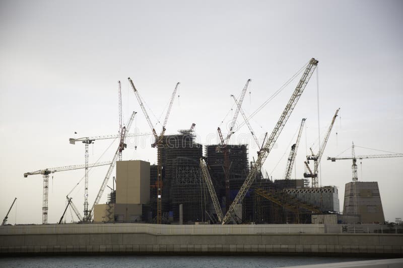 Abu Dhabi. UAE - March 18, 2024: New Construction Site in Abu Dhabi ...