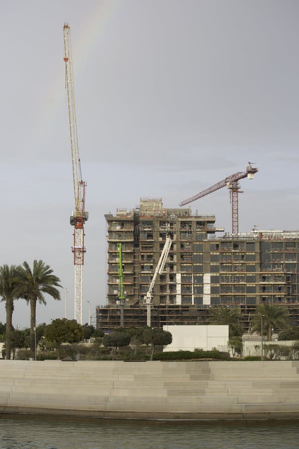 Abu Dhabi. UAE - March 18, 2024: New Construction Site in Abu Dhabi ...