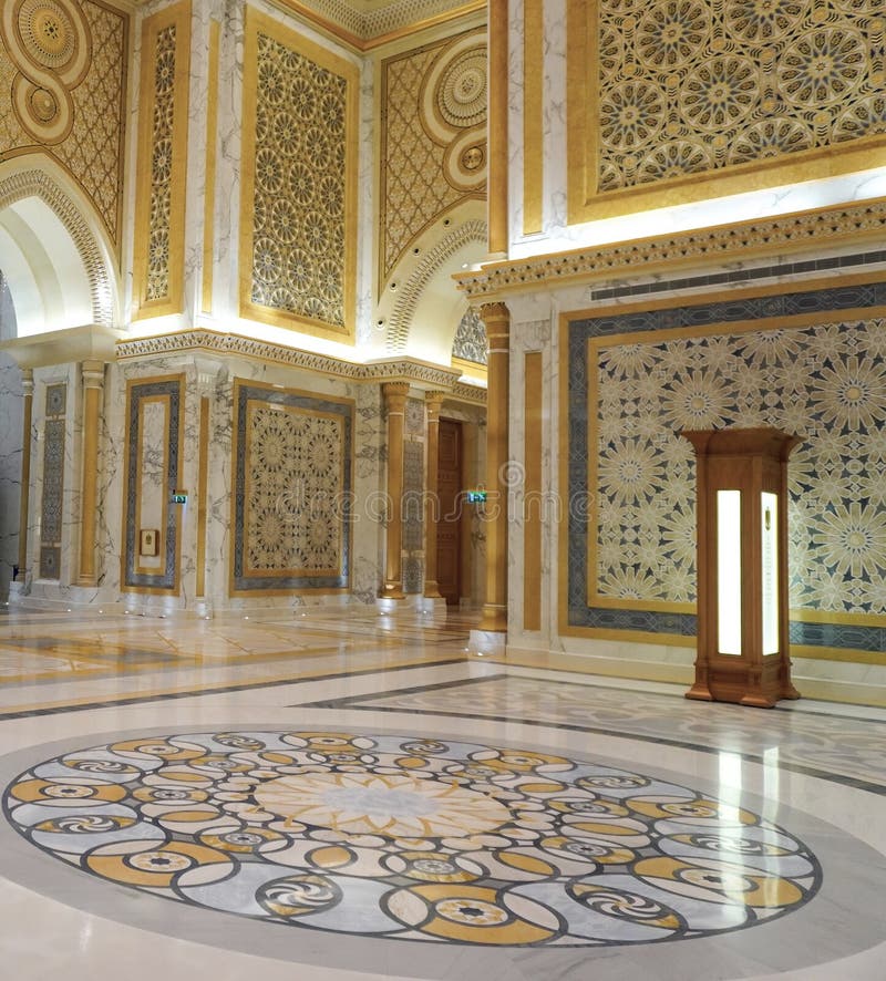 Abu Dhabi, UAE - March,16,2023: Abu Dhabi Royal Palace Inside and ...