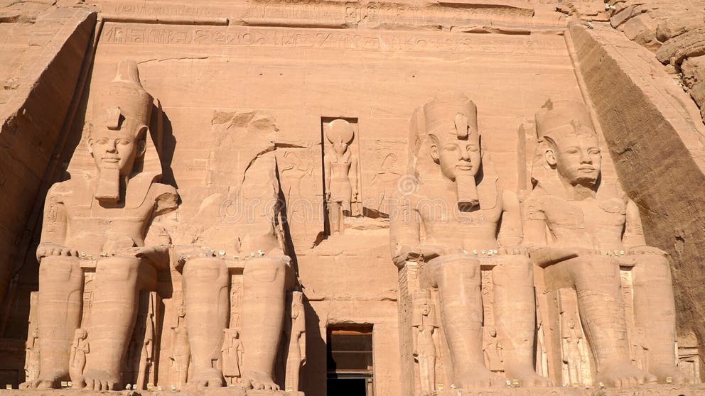 Abu Simbel Egypt. El Gran Templo De Ramesses Ii. Imagen de archivo ...