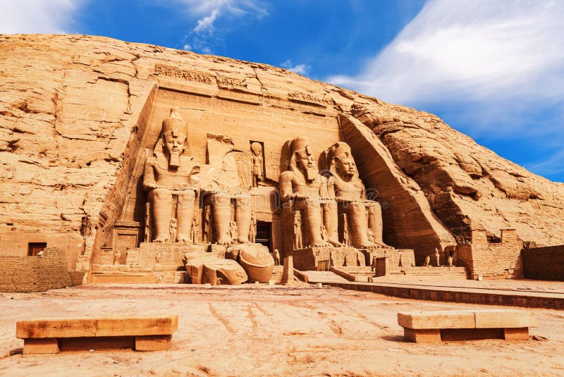 Abu Simbel Great Temple of Ramesses II Rock-cut, Egypt Stock Photo ...