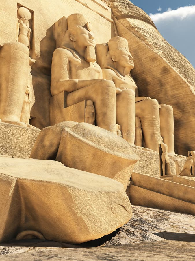 Abu Simbel Temple stock illustration. Illustration of colossus - 19904009