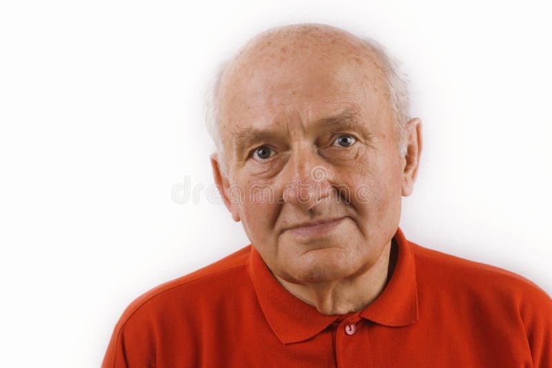 Abuelo foto de archivo. Imagen de mayor, arrugas, rojo - 5743930