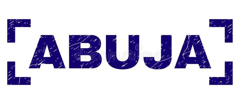 Scratched Textured ABUJA Stamp Seal between Corners Stock Vector ...