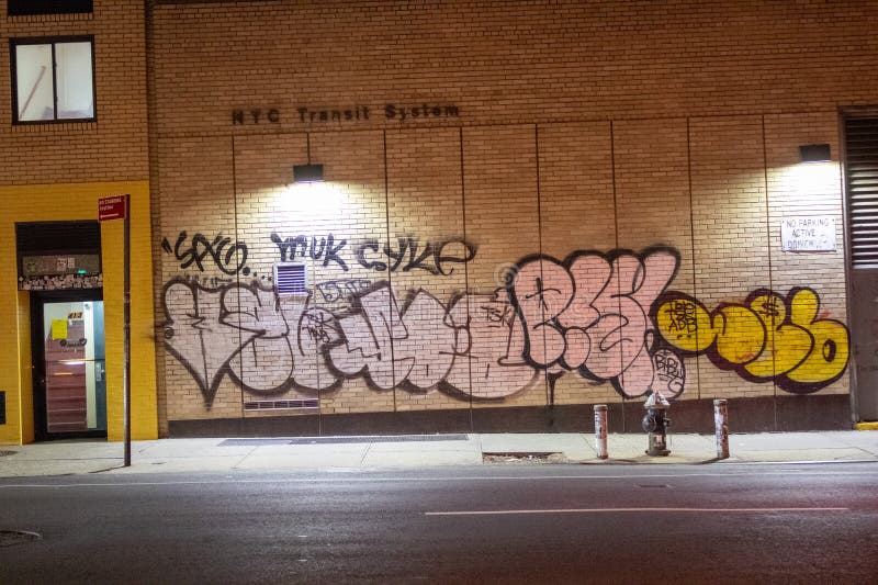 Abundance of Colorful Graffiti Adorns the Side of a Building Editorial ...