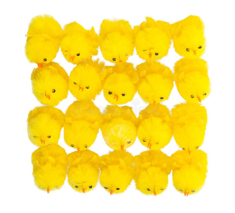 Abundance of Easter Chicks, Top View Stock Image - Image of frame ...