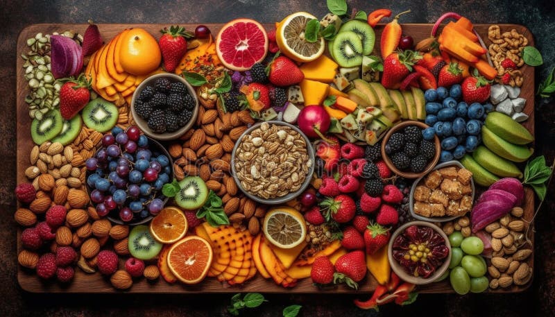 Abundance of Fresh Fruit, Nature Sweet Snack Generated by AI Stock ...