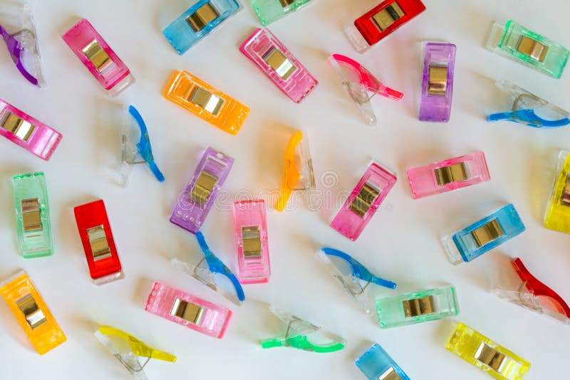 Abundance of Multi-Colored Plastic Sewing Clips Stock Photo - Image of ...
