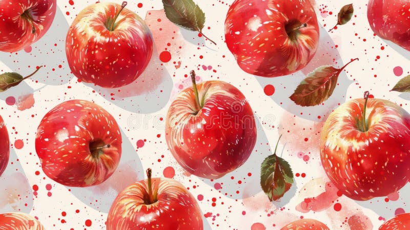 Abundance of Red Apples on White Background Stock Photo - Image of crop ...