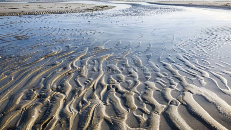 Abundant Sand Covering Sandy Beach Stock Image - Image of layer ...
