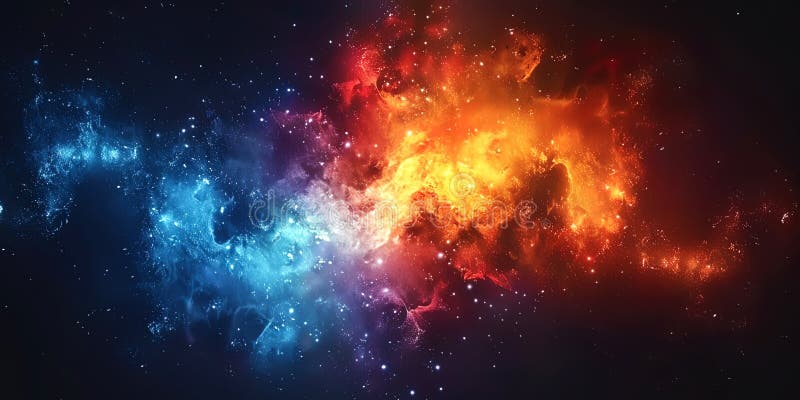 Abundant Stars in a Vivid Space Setting Stock Illustration ...