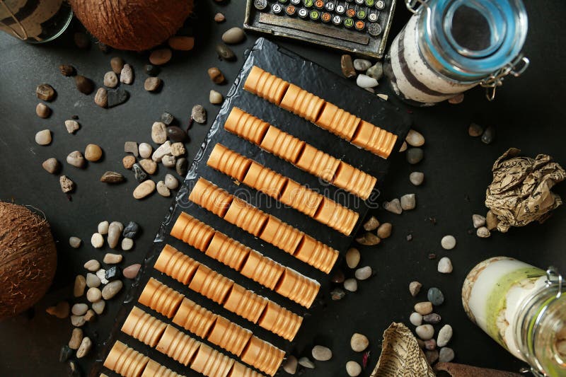 Abundant Table Laden with Crackers and Nuts Stock Photo - Image of ...