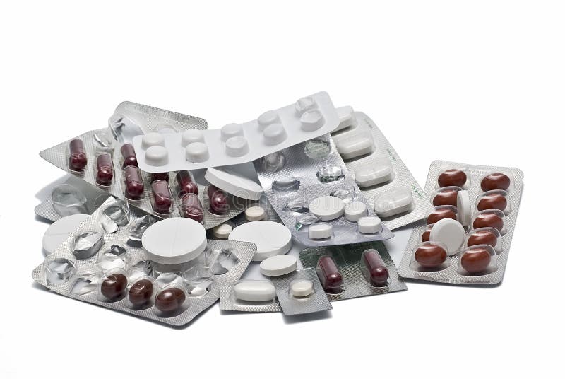 Les Antibiotiques Rouges Et Blancs Capsulent La Pilule D'isolement Sur ...