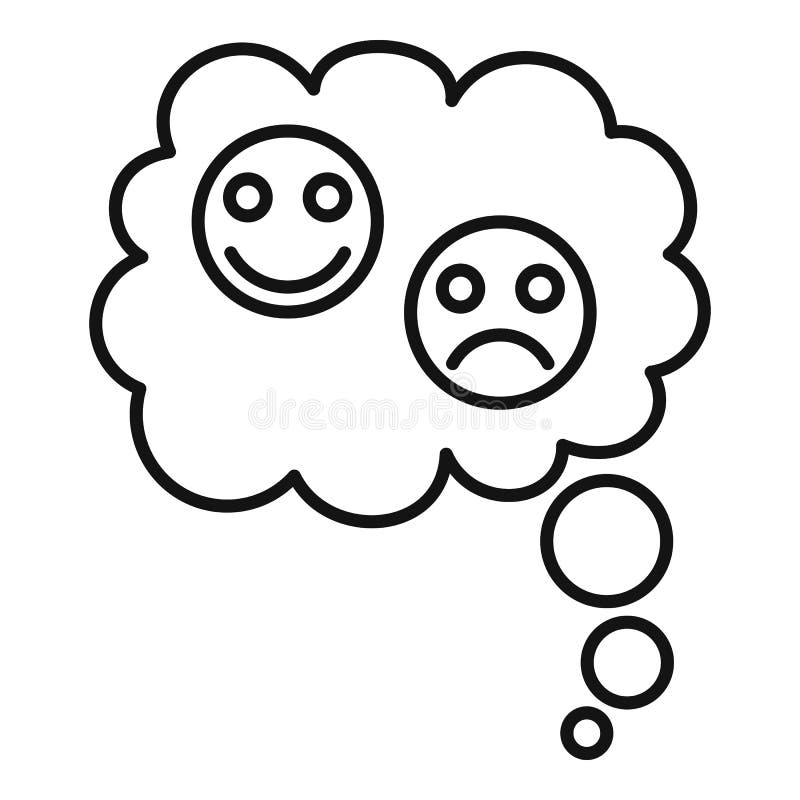 Manic Bipolar Disorder Icon, Simple Style Stock Vector - Illustration ...