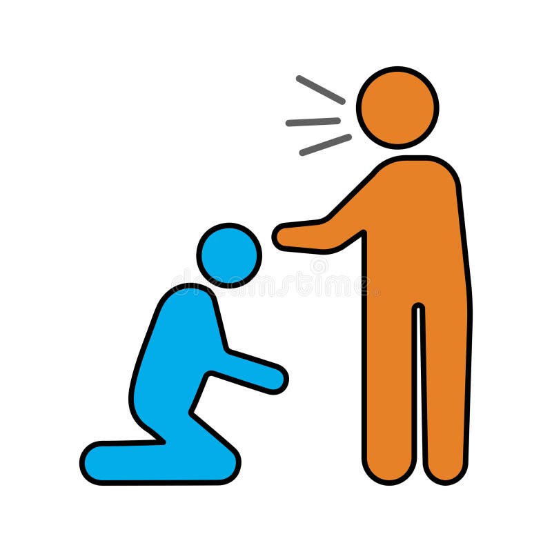 Abuse, bullying icon stock illustration. Illustration of abuse - 279340721