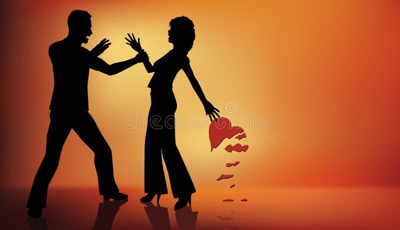Abuse Grab and Broken Heart Stock Illustration - Illustration of grab ...