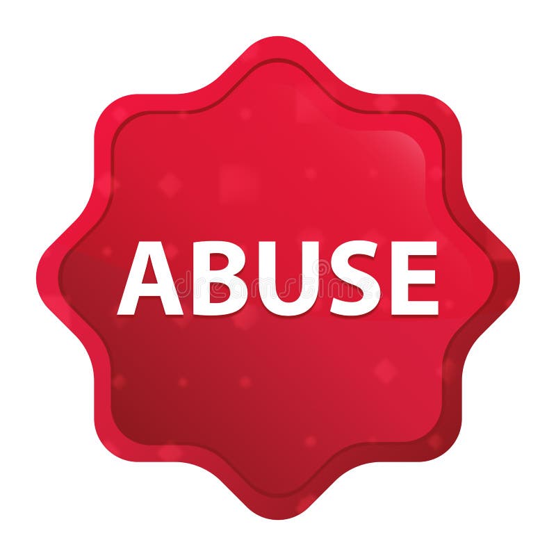 Abuse Misty Rose Red Starburst Sticker Button Stock Illustration ...
