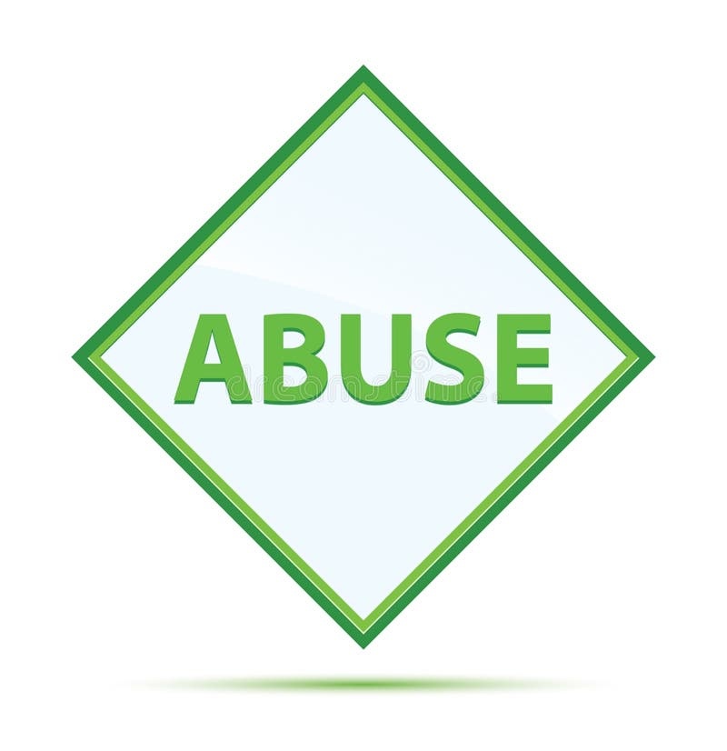 Abuse Modern Abstract Green Diamond Button Stock Illustration ...