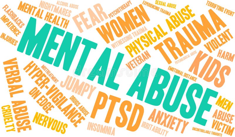 Abuse Word Cloud stock vector. Illustration of flashbacks - 98663085