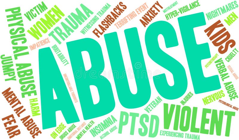 Abuse Word Cloud stock vector. Illustration of experiencing - 99393098