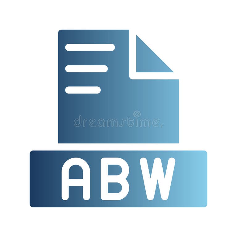 Abw Document File Text Icons with Modern Gradient Fill. Can Be Used for ...