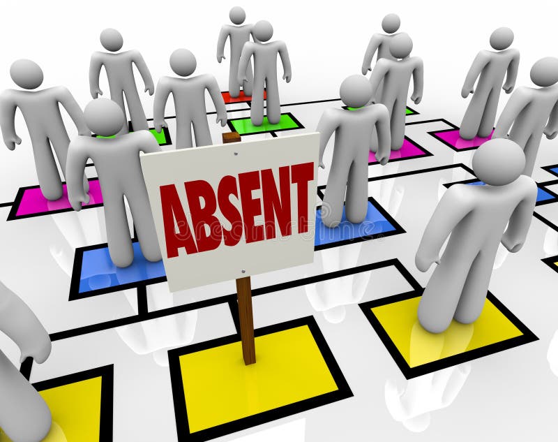 Abwesende Person Auf Organisationsdiagramm - Verspätung Oder ...