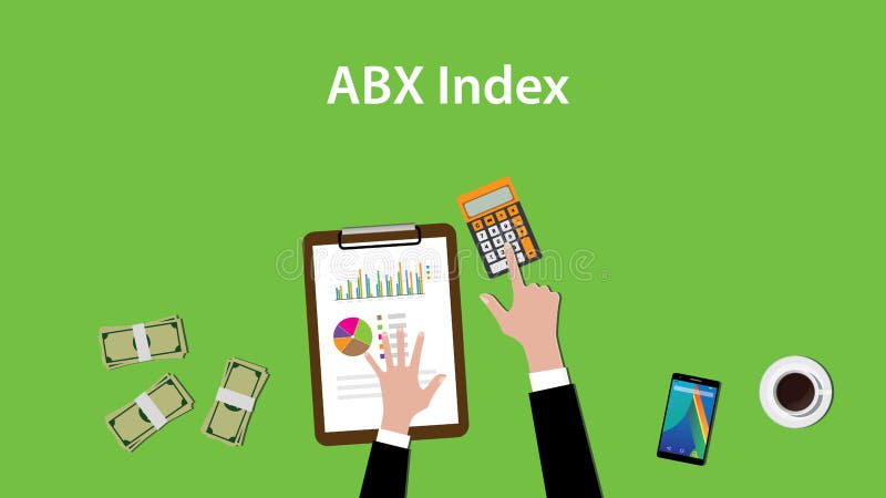 Abx Index Illustration with Business Man Working on Paper Work Graph ...