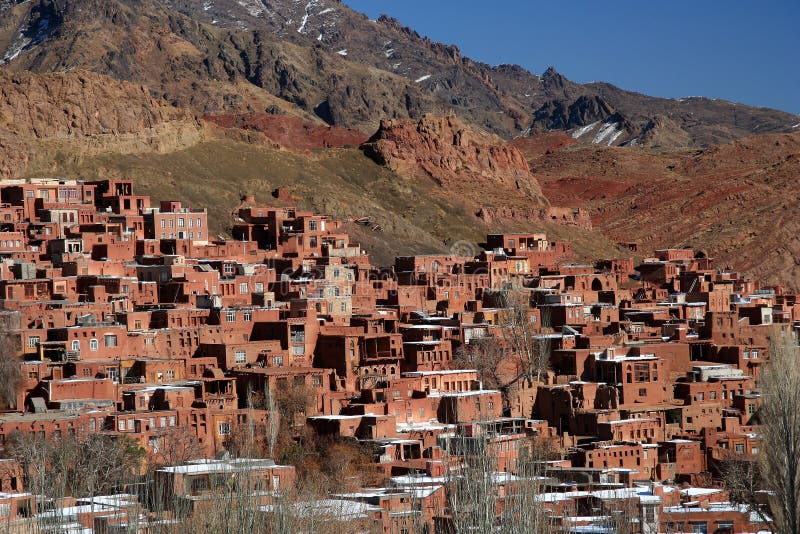 Abyaneh village stock photo. Image of clay, abyaneh, antique - 24541554