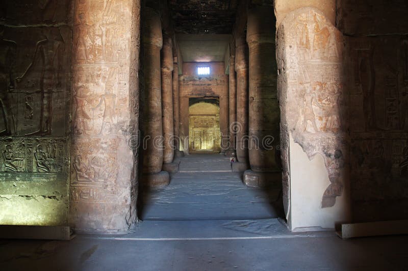 Abydos, Egypt - 02 Mar 2017: Ancient Temple Abydos in Sahara Desert ...