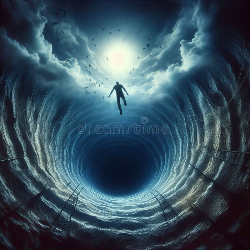Abyss a Deep Seemingly Bottomless Pit Representing the Fear of F Stock ...