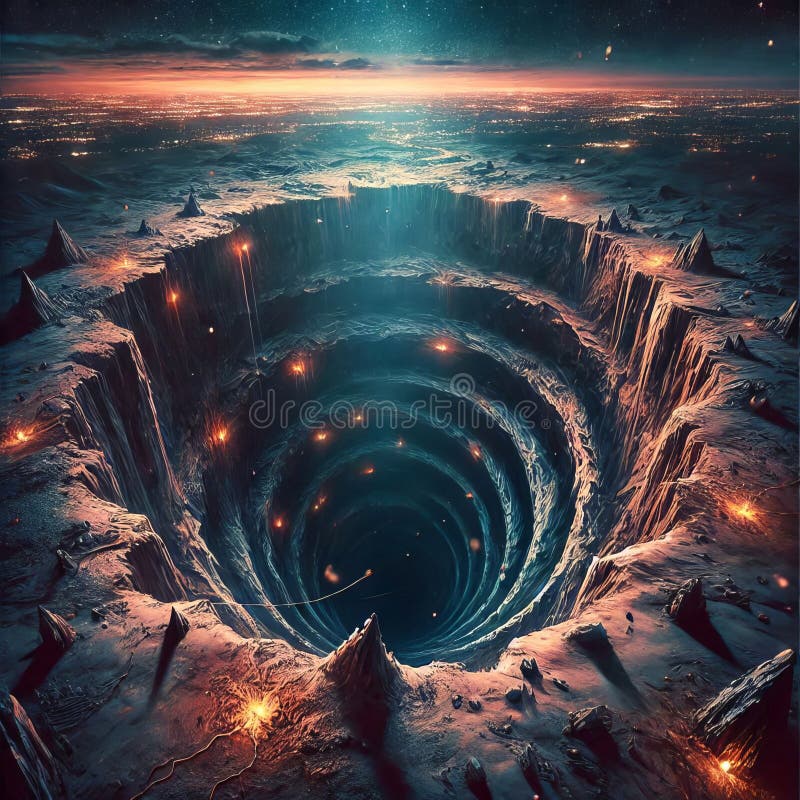 Abyss a Deep Seemingly Bottomless Pit Representing the Fear of F Stock ...