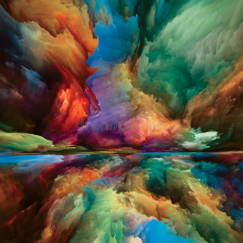 Abyss of Land and Sky stock illustration. Illustration of gradient ...