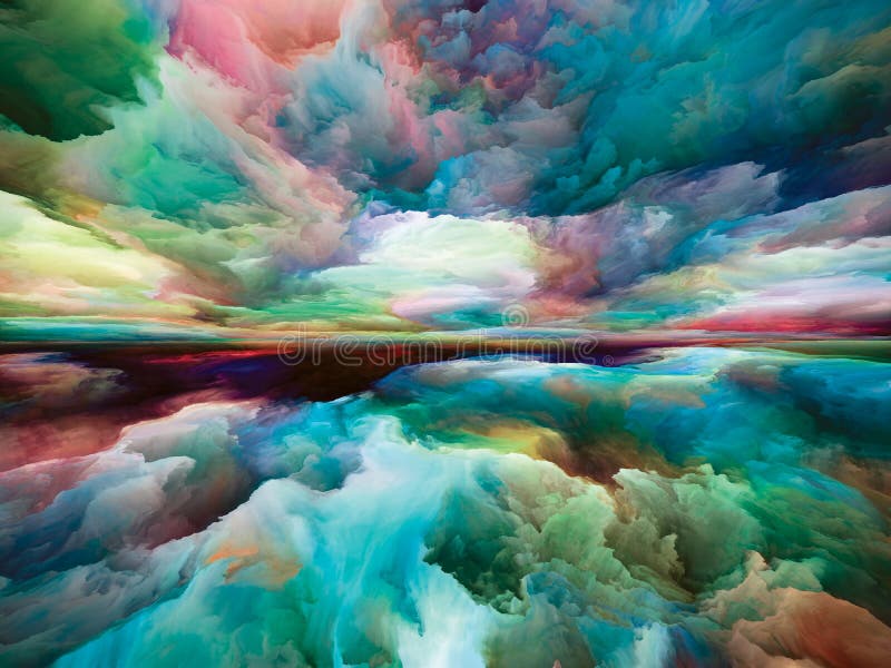 Abyss of Land and Sky stock illustration. Illustration of nature ...