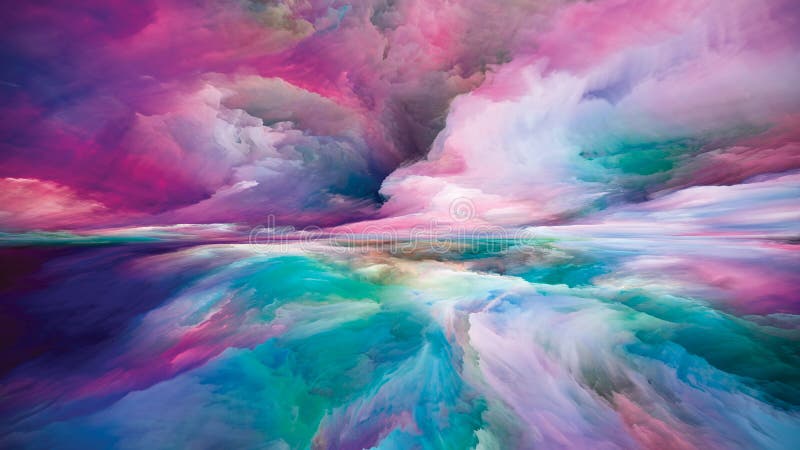 Abyss of Land and Sky stock illustration. Illustration of imagination ...