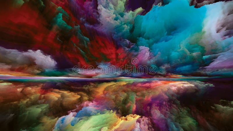 Abyss of Land and Sky stock illustration. Illustration of spectrum ...