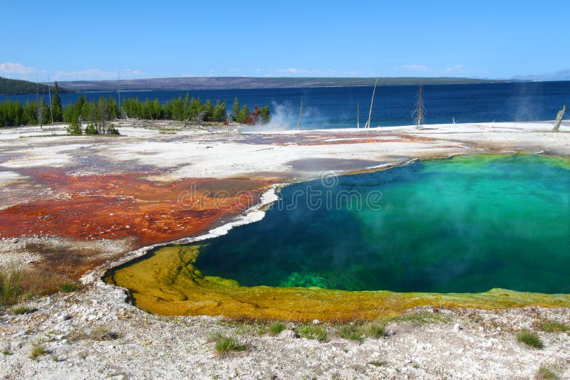 Abyss Pool of Yellowstone stock photo. Image of land - 20868318