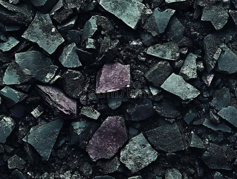 Abyssal Aggregate: Deep Hues and Textured Rock Fragments Composition ...