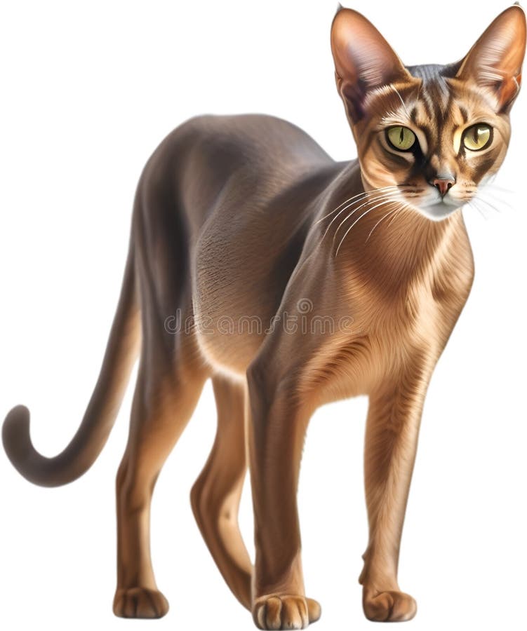 Abyssinian Cat, Colored-pencil Sketch of an Abyssinian Cat. AI ...