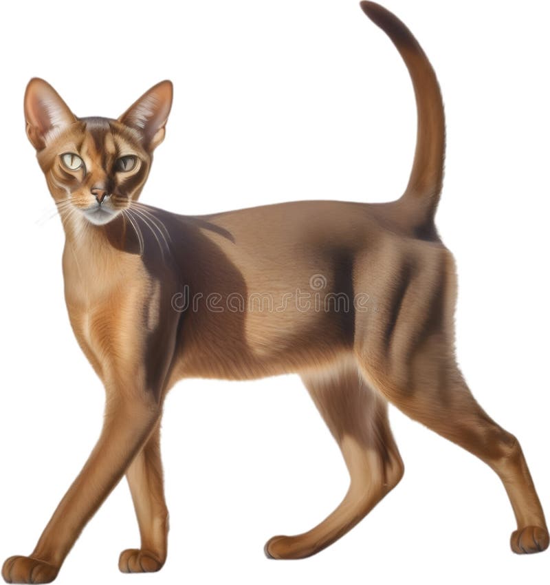 Abyssinian Cat, Colored-pencil Sketch of an Abyssinian Cat. AI ...