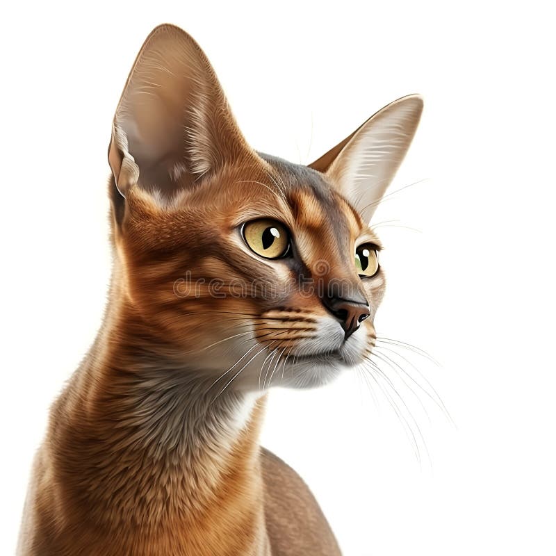 Abyssinian Cat on Isolated Transparent Background, Png. Generative AI ...